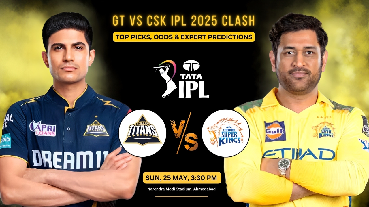 GT vs CSK IPL 2025 Clash - Top Picks, Odds & Predictions