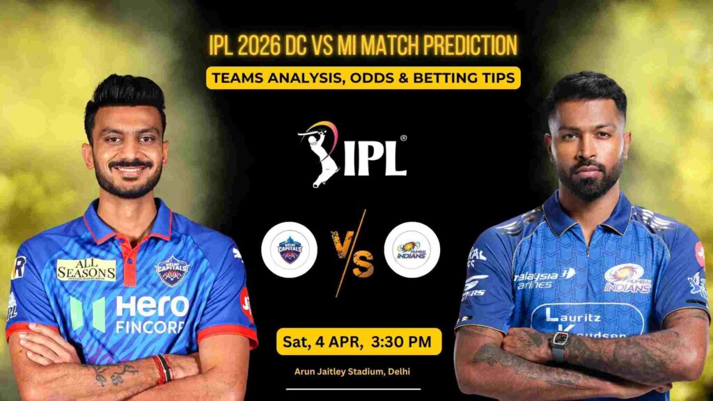 IPL 2026 DC vs MI Match Prediction – Betting Odds & Tips